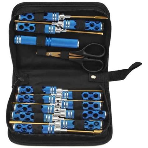 Maxline R C Products 14 Piece Honeycomb Tool Set W Case Blue From Category Maintenance RC