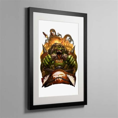 Waaagh Art Print Warhammer 40k Collectible Warhammer Art