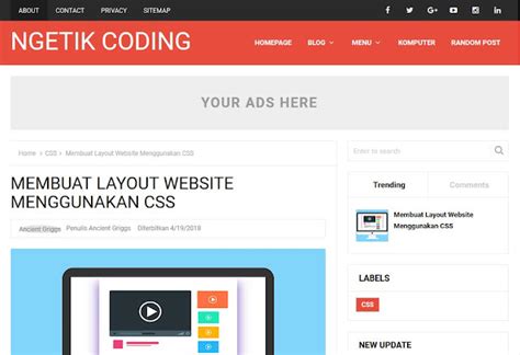 Membuat Layout Kolom Dan Kolom Menggunakan CSS Ngetik Coding