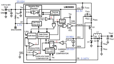 Webench® Toolslm25085 Output Voltage Not Regulated Properly And Weird