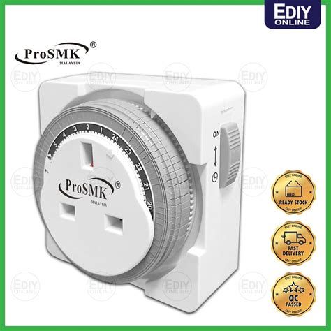 Sirim Timer Switch Socket 24 Hours Analog Programme Programmable 3 Pin Plug Digital Boleh