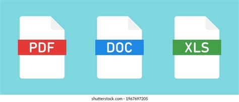 Pdf Excel Icon Images Stock Photos Vectors Shutterstock