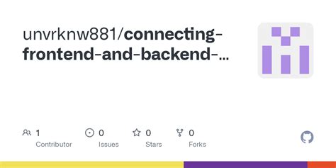Github Unvrknw881connecting Frontend And Backend Using Cors And Proxy In Mern Stack
