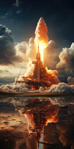 Premium Ai Image Rocket Launch Into Space High Quality Photo