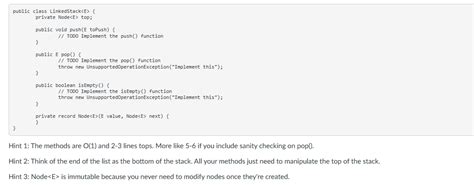 Solved IN JAVA Implement The Three Methods Given Here Using Chegg