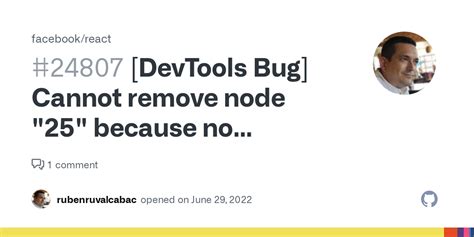 Devtools Bug Cannot Remove Node 25 Because No Matching Node Was