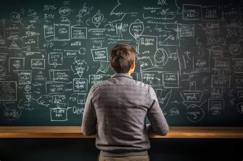 Man Exploring Mathematical Solutions Ai Generated Stock Illustration Illustration Of Skills