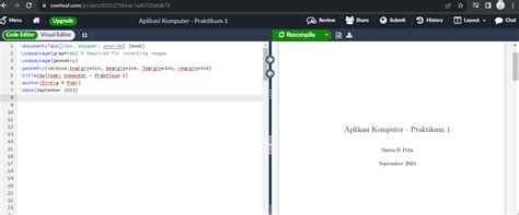 Aplikasi Komputer Penggunaan Latex Pada Overleaf Sintia H Pobi