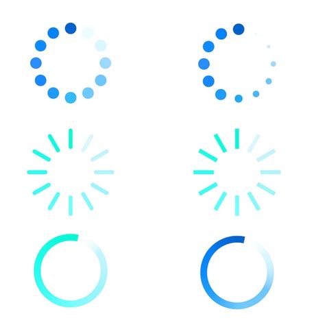 Premium Vector Vector Loading Circles Set