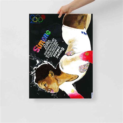Simone Biles Kunst Porträtmalerei Em And Ahr Em And Ahr