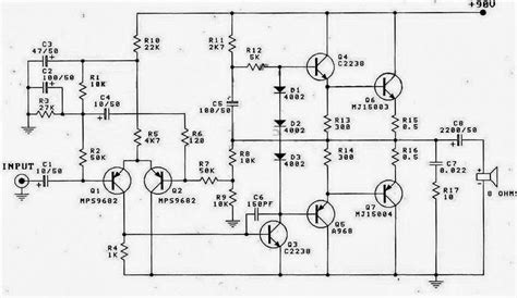 Otl 100w Power Amplifier Diagram Electronic Circuit