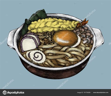 Hand Drawn Udon Japanese Cuisine Stock Illustration By ©rawpixel 191754260