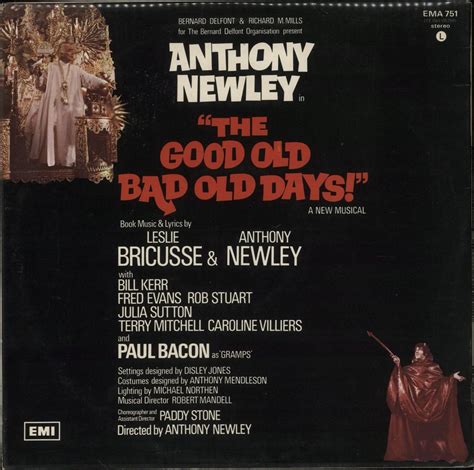 Anthony Newley The Good Old Bad Old Days Uk Vinyl Lp —