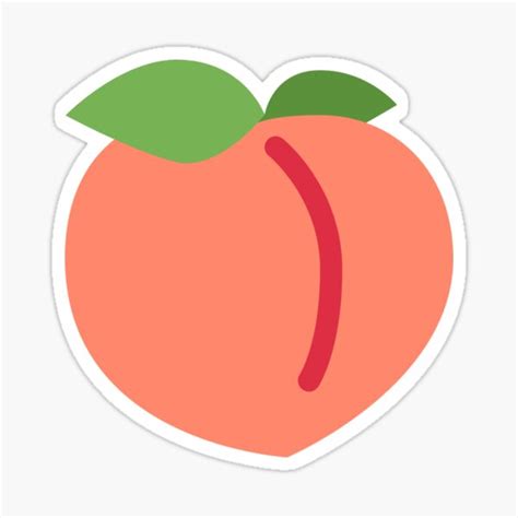 Peach Emoji Sticker By Kaigan Redbubble