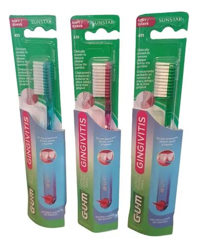 Cepillo Dental Con Estimulador De Encia Gum Gingivitis 3pzas Meses