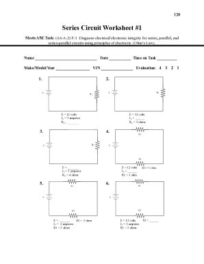 Fillable Online Solved Series Circuit Worksheet Meets NATEH Tusk Fax Email Print PdfFiller