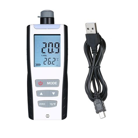 Oxygen Meter Portable Oxygen O2 Concentration Detector With Lcd Display And Sound Light