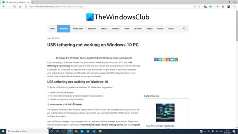 Hoe Usb Tethering Instellen Op Windows 10
