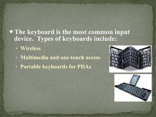 Input And Output Devices Ppt PPT