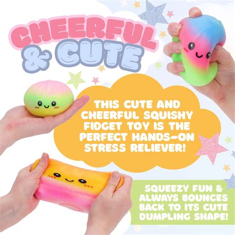 Toyland® Tie Dye Squishy Bao Dumpling Sensory Fidget Toy With Plastic