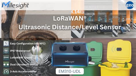 Milesight Em310 Uld Ultrasonic Distance Level Sensor Geoplan Ph Prod
