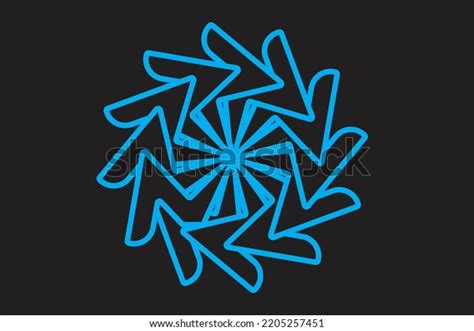 Abstract Colorful Symbol Sign Isolated On Stock Vector Royalty Free