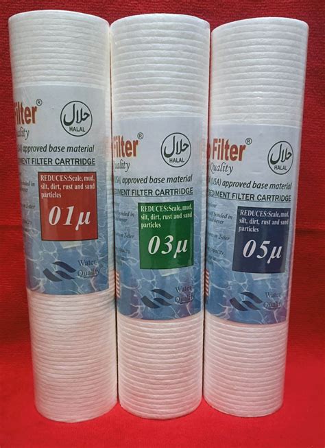 Nano Filter Hight Quality 2 Tier Sediment Filter Cartidge Ukuran 10 Inc 01 03 05 Micron