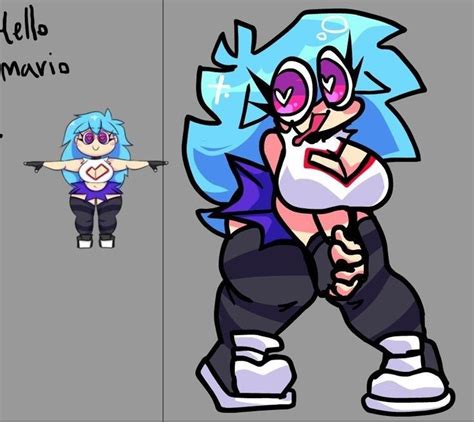 Skyblue Fanart Sky Blue Fnf Blue Sky Fanart Cartoon Art Styles