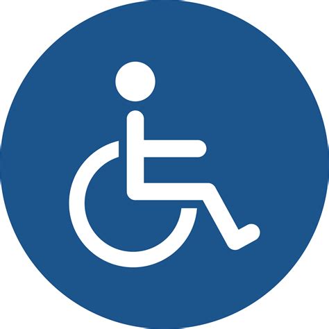 Wc Behinderten Toilettensymbol Im Blauen Kreis 15328439 Png