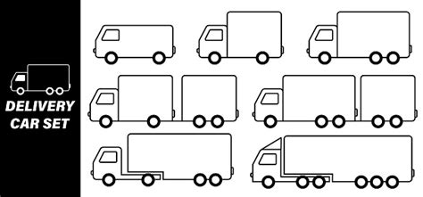 간단한 트럭 이미지 집합입니다 다양한 제품의 배송 및 운송을 위한 이미지 교통에 대한 스톡 벡터 아트 및 기타 이미지 교통 교통수단 디자인 Istock