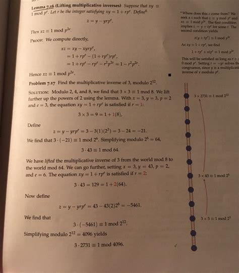 Solved Find The Multiplicative Inverse Of Modulo Chegg