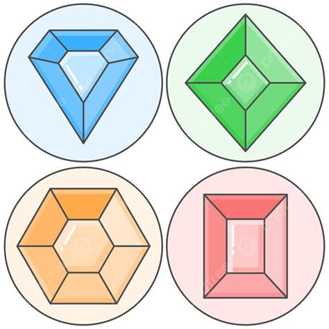 다양한 모양의 보석 보석 모양 벡터 Png 일러스트 및 벡터 에 대한 무료 다운로드 Pngtree