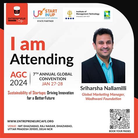 Sriharsha Nallamilli On Linkedin Wadhwanifoundation Event Startupindia Startups