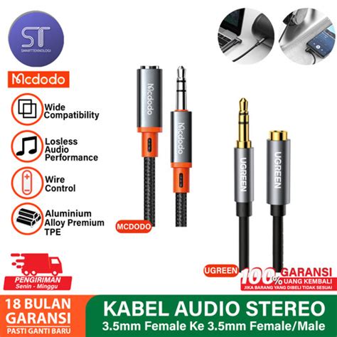 Jual Kabel Extention Audio Aux Jack Mm Male To Jack Mm Female Kab Tangerang