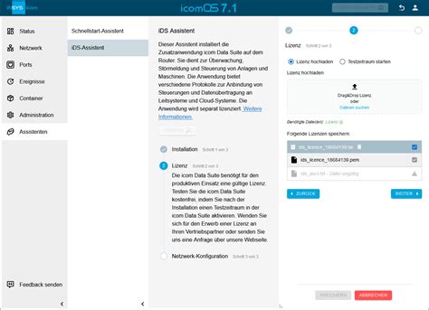 Installieren Des Icom Data Suite Containers