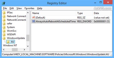 Registry Tweak To Force Automatic Restart In Windows 8 After Installing
