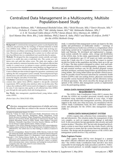 centralized data management in a multicountry 6 pdf relational