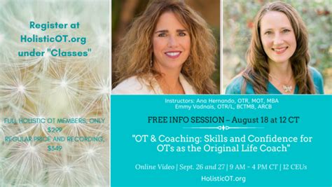 Free Info Session Ot And Coaching Class Aug 18