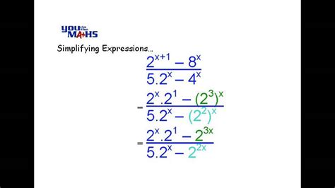 Indices Simplifying Expressions Youtube