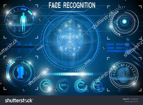 Biometric Identification Recognition System Person Face Stock Vector Royalty Free 1150706246
