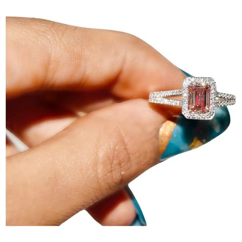 1 01 Carat Fancy Pink Diamond Ring Si Clarity Agl Certified For Sale At