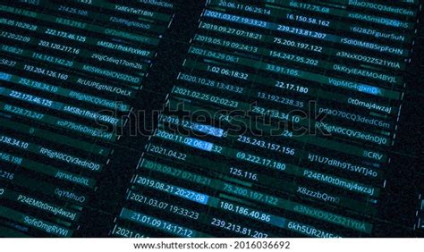 Data Passwords Ip Addresses Network Animation Stock Illustration