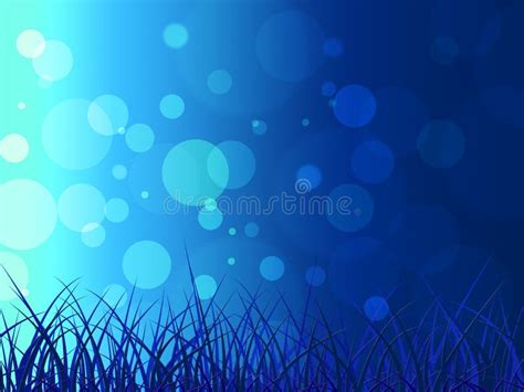 Grass Bokeh Represents Blank Space And Background Stock Illustration