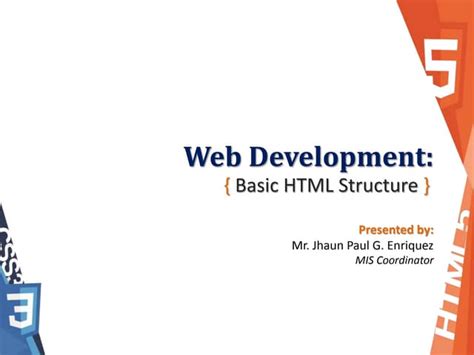 Basic Html Structure Pptx