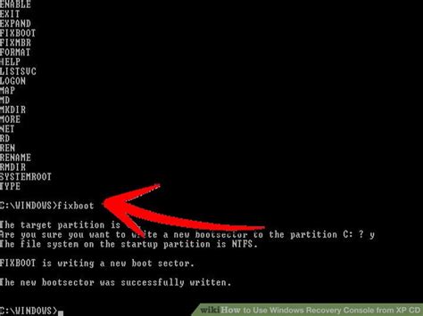 How To Use Windows Recovery Console From XP CD 14 Steps