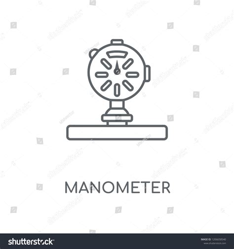 Manometer Linear Icon Manometer Concept Stroke Stock Vector Royalty Free 1206658540 Shutterstock