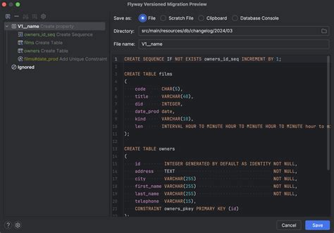 Flyway Intellij Idea Documentation