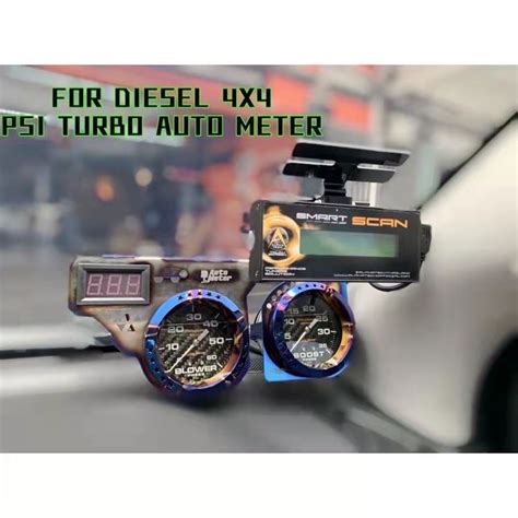 Auto Meter Blower Boost Meter Gauge Carbon Fiber 35psi 60psi Turbo Boost Blower Meter Gauge