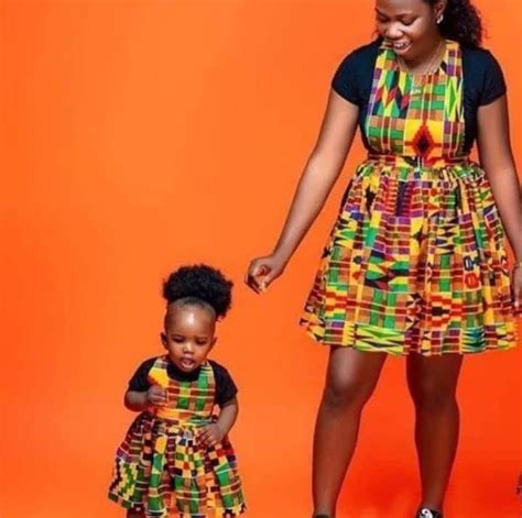 African Mom And Daughter Matching Dress For Photoshootafrican Mom And