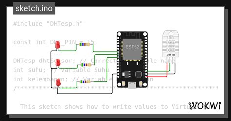 Sensor Suhu Dan Kelembapan Wokwi Esp32 Stm32 Arduino Simulator